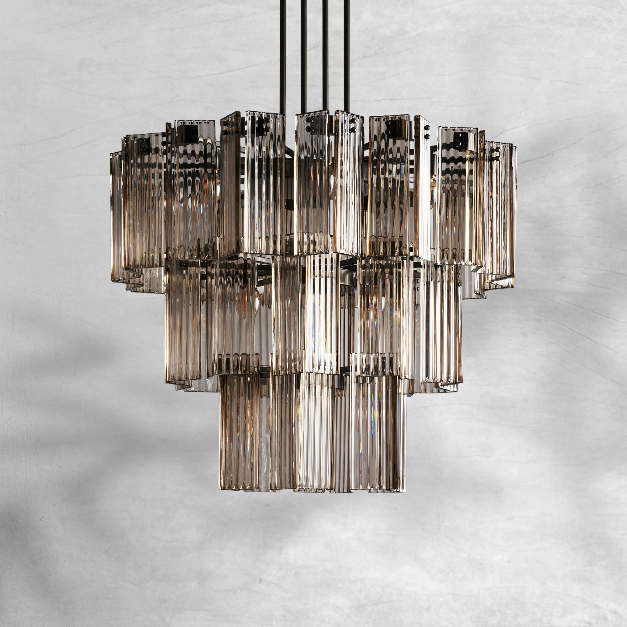 Delsie Round Chandelier 38''48''60'' - Camilalamps
