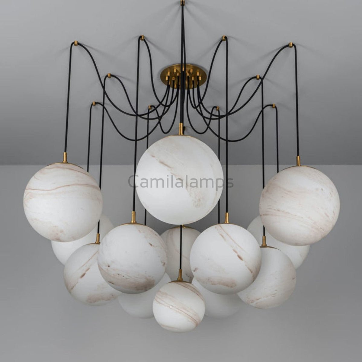 Svara Alabaster Chandelier - Camilalamps