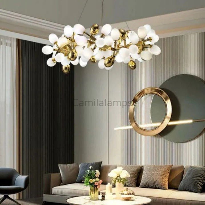 Zenora Modern Grape Round Chandelier - Camilalamps